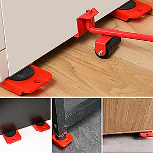 Furniture Lift Mover Tool Set-Furniture Movers with Wheels,Furniture Dolly 4 Wheels,330Lbs Capacity Furniture Lifters,360° Rotation Furniture Mover Dolly with Lifter for Refrigerator,Sofa,Cabinet