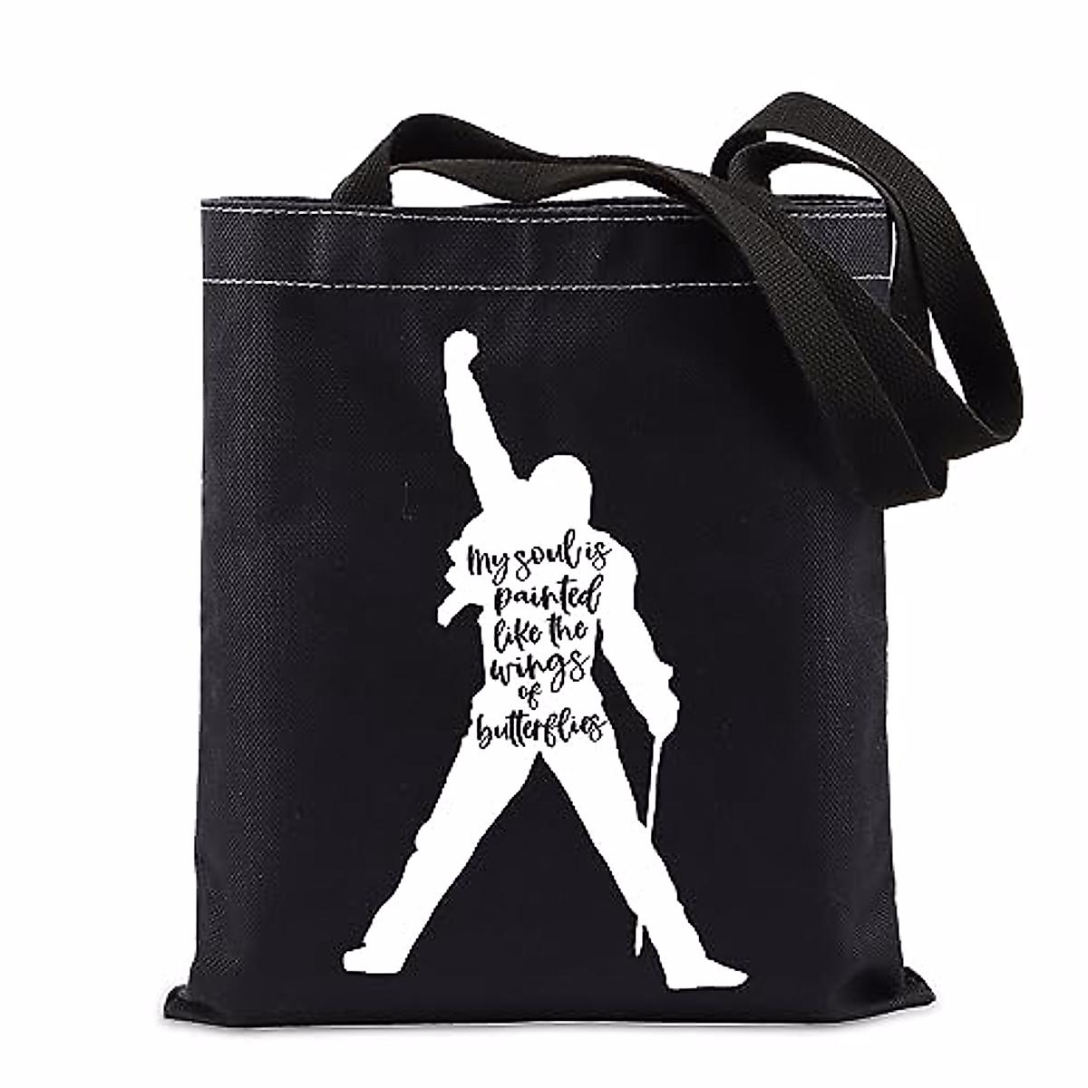 TIIMG Singer Song Gift Rock Lovers Gift Music Lovers Gift My Soul Is Painted Like The Wings of Butterflies Tote Bag (My Soul Is)