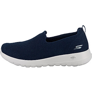 Skechers womens Walking Sneaker, Navy/White, 8 US