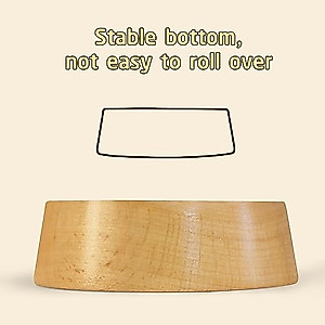 Rubor Hamster Food Bowl, Wooden Guinea Pig Food Dish Feeding Bowl for Small Animal Dwarf Hamster Syrian Gerbil Mice Degu Chipmunk Squirrel Hedgehog (Large)