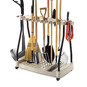 Tool Rack Solution with Wheels - Great for Garage and Shed Storage