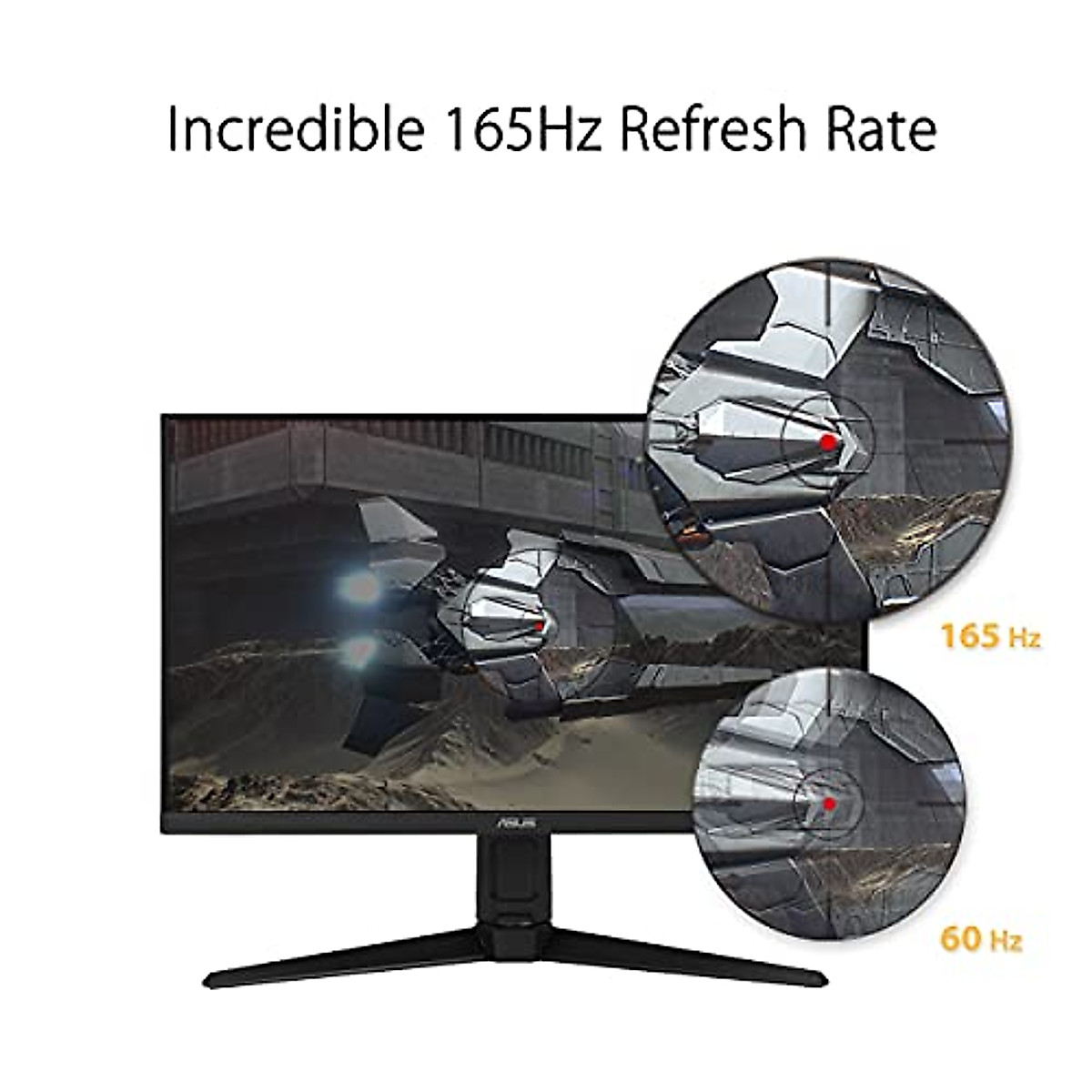 ASUS TUF Gaming 23.8” 1080P Monitor (VG247Q1A) - Full HD,165Hz (Supports 144Hz),1ms, Extreme Low Motion Blur, Adaptive-sync, FreeSync Premium,Shadow Boost, Speakers, Eye Care, HDMI, DisplayPort, BLACK