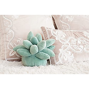 Flower Shaped Succulent Pillow | Pack of 1 Leaf Shaped Pillow | Cute Cactus Pillow for Garden Lovers | Green Plant Shaped Pillow | Decorative Throw Pillows for Bedroom, Room & Home Decoration