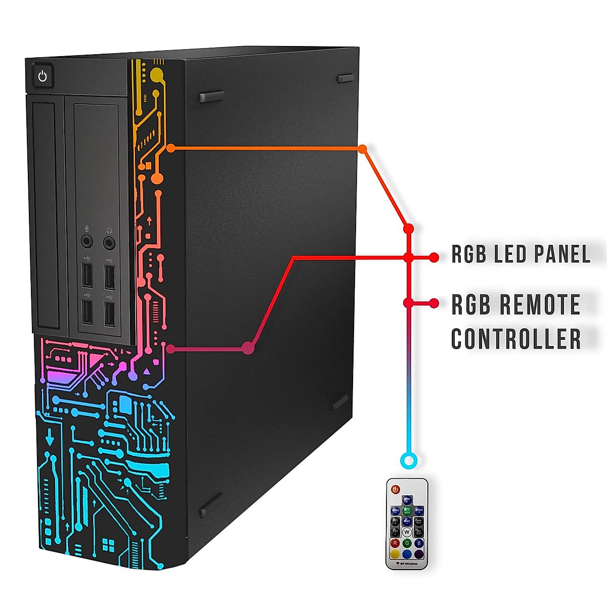 TechMagnet Computer Desktop PC, Core i5, Siwa 8, 16GB RAM, 128GB SSD Boot + 2TB HDD, 22 Inch Monitor, RGB Keyboard Mouse, XL Cheatsheet Desk Pad, RGB Speaker with Webcam, WiFi, Win 11 Home (Renewed)
