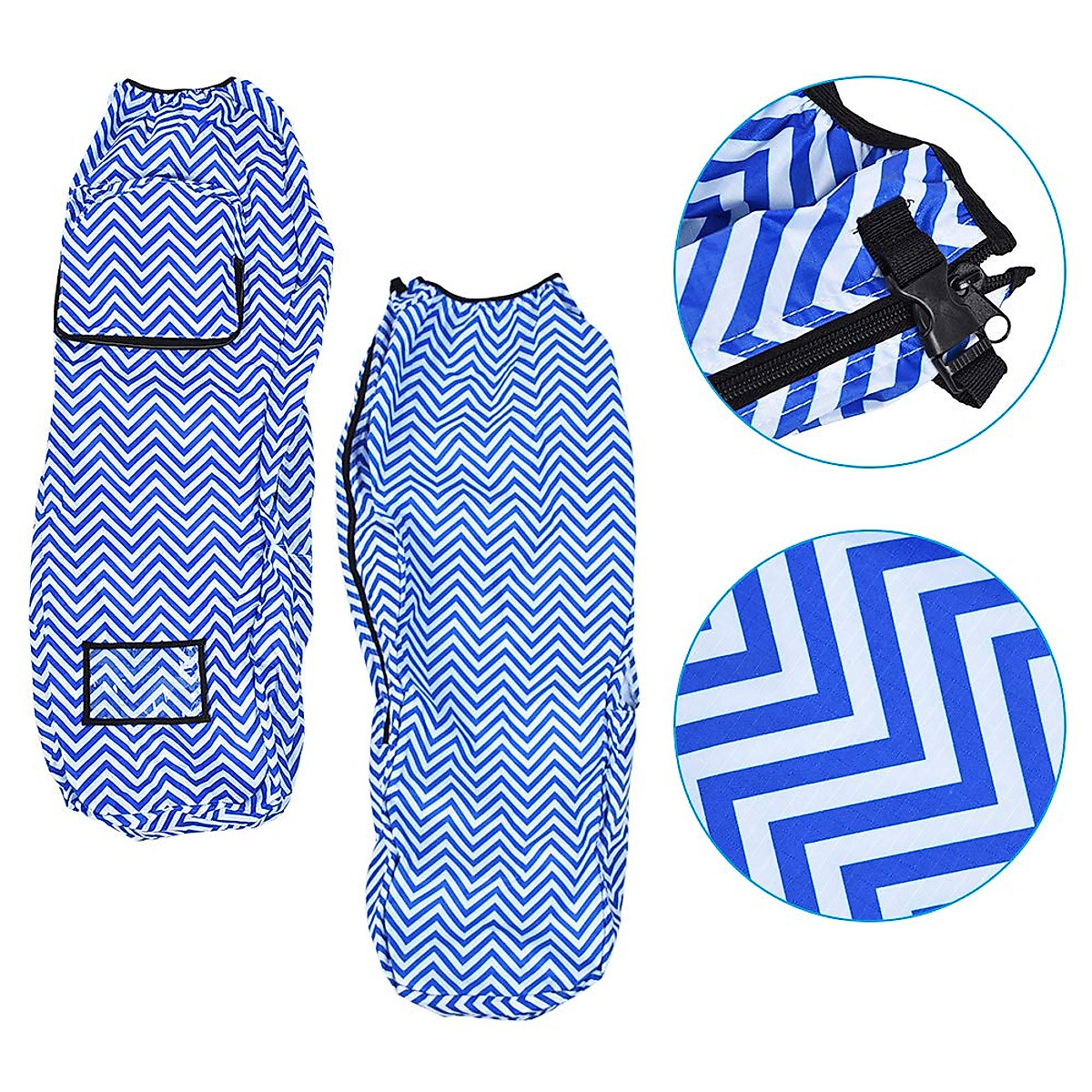 Golf Bag Cover Golf Bag Rain Cover Golf Travel Cover Bag Case for Golf Accessory(Blue White Stripe)