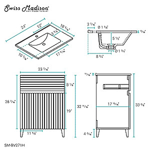 Swiss Madison - well made forever SM-BV271 Bathroom Vanity, Heather