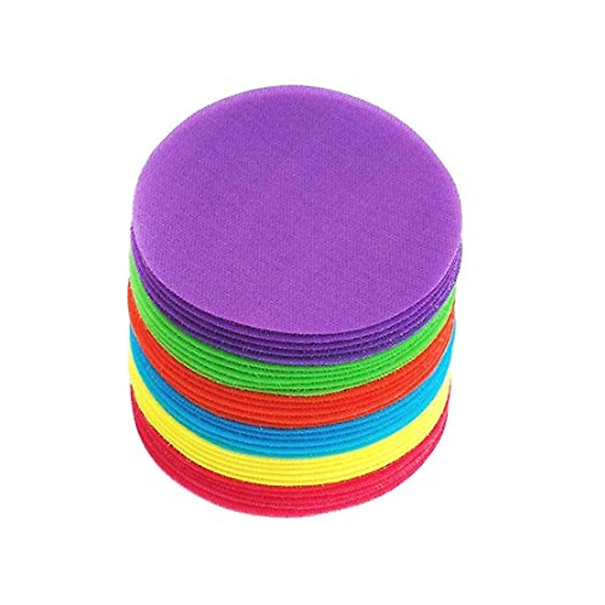 PENTA ANGEL Spot Markers 24Pcs Round Floor Spots Carpet Mark Circles Sitting Dots for Teachers Classroom Preschool Kindergarten Elementary for Training and Drills, 4 Inch