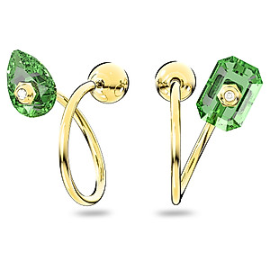SWAROVSKI Studiosa Earrings, Green, Gold-tone plated