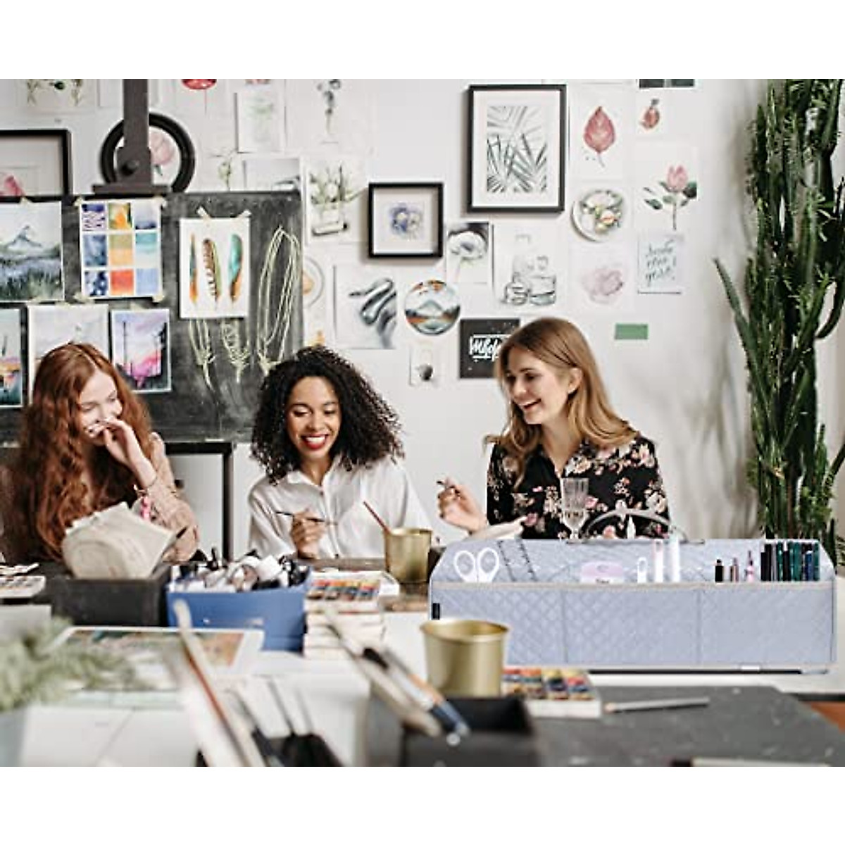 Ginsco Dust Cover for Cricut Maker 3, Cricut Maker, Cricut Explore 3 Machine, Cricut Explore Air 2, Cricut Maker Cover with 3 Front Pockets for Cricut Accessories and Supplies Tools Pens Gray