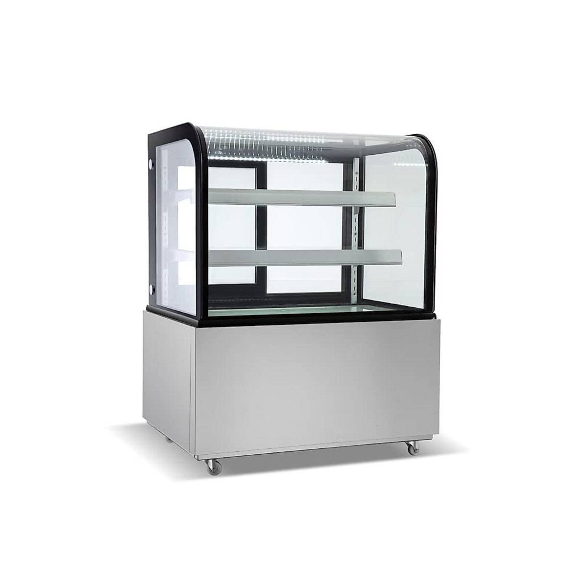WESTLAKE 36 "W Commercial Refrigerated Bakery Display Case Curved Glass Stainless Steel Refrigerated Bakery Display Case with LED Lighting