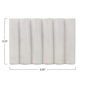 Contemporary Carved Marble Soap Dish for Bathrooms