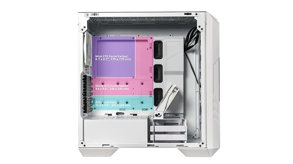 Cooler Master HAF 500 White High Airflow ATX Mid-Tower, Mesh Front ...