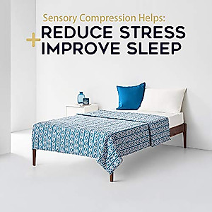 YnM 25lbs Weighted Blanket, 100% Oeko-Tex Certified Cotton Material with Premium Glass Beads (Infinite, 60''x80'' 25lbs), Suit for One Person Use on Queen/King Bed