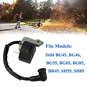 AILEETE 4229 400 1300 Ignition Coil for Stihl BG55 BG65 BG85 BG45 BG46 BR45 SH55 SH85 Leaf Blowers