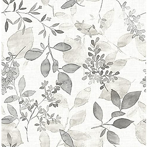 NuWallpaper NUS3144 Breezy Peel & Stick Wallpaper, Grey