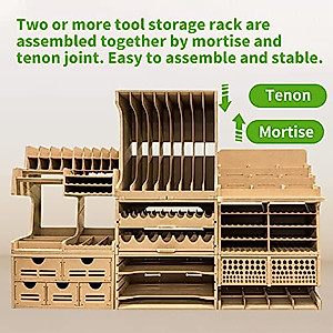 Bucasso Model Paint Rack, Model Tool Storage Rack, MDF Material, Gunpla, Paint Rack, Tool Storage, Brush Storage, Dedicated Paint Rack, Craft Supplies Storage, Brush/Tool Holder GK10