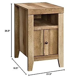 Sauder Dakota Pass Side Table, Craftsman Oak finish