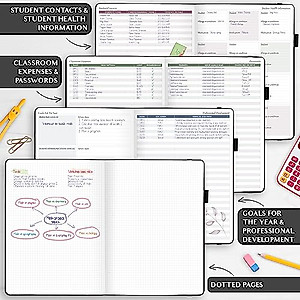 Legend Teacher Planner – Undated Lesson Plan Book for Teachers with Weekly & Monthly Calendars - Classroom Organization & School Year Planner – 8.5”x11.5” Hardcover (Black Debossed)