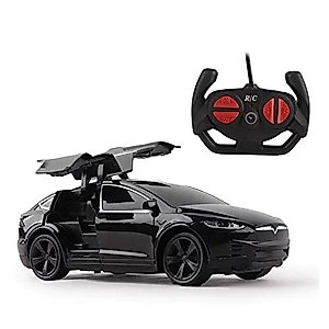 TPower T Power! Dynamic Remote Control Car 1 24 Scale RC Vehicle Great Gift for Children Remote Control Car Model with Falcon Door in Black Color