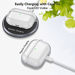 Aircawin for Airpods Pro 2nd Generation Case Clear 2023,Shockproof Clear Case Compatible with Airpods Pro 2 Case Cover 2022/Airpods Pro Case 2019,Full Protective Soft TPU Case with Carabiner-Clear