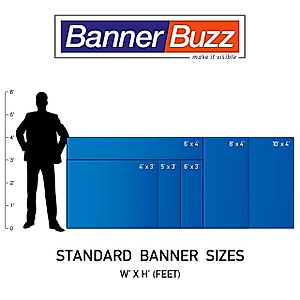 BannerBuzz Blank Vinyl Plain Banner, 11 Oz Waterproof Lightweight Foldable DIY PVC Flex, Schools Home Office Store Advertising Indoor Outdoor Use, Hemmed Edges with Grommets (8'W X 4'H, White)