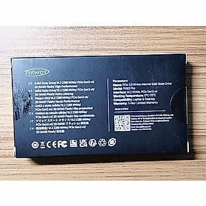 Fikwot FN501 Pro 2TB NVMe SSD - M.2 2280 PCIe Gen3 x4 Internal Solid State Drive with Graphene Cooling Sticker, Up to 3,500MB/s, SLC Cache 3D NAND TLC, Compatible with Laptop & PC Desktop