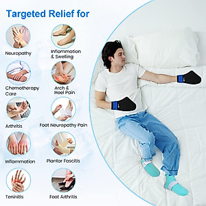 SuzziPad Cold Therapy Socks & Hand Ice Pack Cold Gloves for Chemotherapy Neuropathy, Chemo Care Package for Women and Men, Ideal for Plantar Fasciitis, Carpal Tunnel, S/M