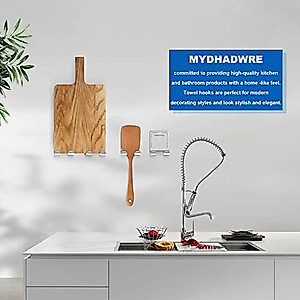mydhadwre Razor Holder for Shower,Adhesive Shaver Hooks for Wall,Stainless Steel Towel Hooks for Bathroom, Waterproof Hangers for Robe Loofah Coat Keys Bag Plug