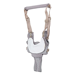 Baby Walking Harnesses, Handheld Kids Walk Helper Lightweight Adjustable Detachable Crotch Pad Handheld Toddler Walk Assistant Belt for 8‑24M Webbing, Mesh Material(Monsoon Grey-Profile Mesh)