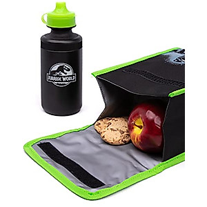 Jurassic World Backpack - Boys Kids 4 Piece School Lunch Box With Water Bottle
