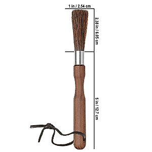 Redecker Natural Pig Bristle Espresso Maker Brush with Oiled Thermowood Handle, 8-1/8-Inches