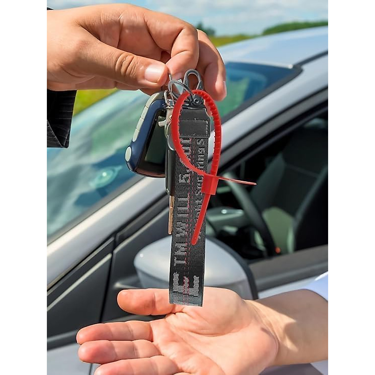 AllStyle By Patel Compatible Wristlet Strap for Key, Classic Hand Wrist Keychain Lanyard Key Chain Holder for Men and Women (1, Rubber - Black)