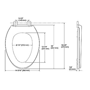 Kohler K-4774-0 Brevia Elongated White Toilet Seatwith Quick-Release Hinges And Quick-Attach Hardware For Easy Clean