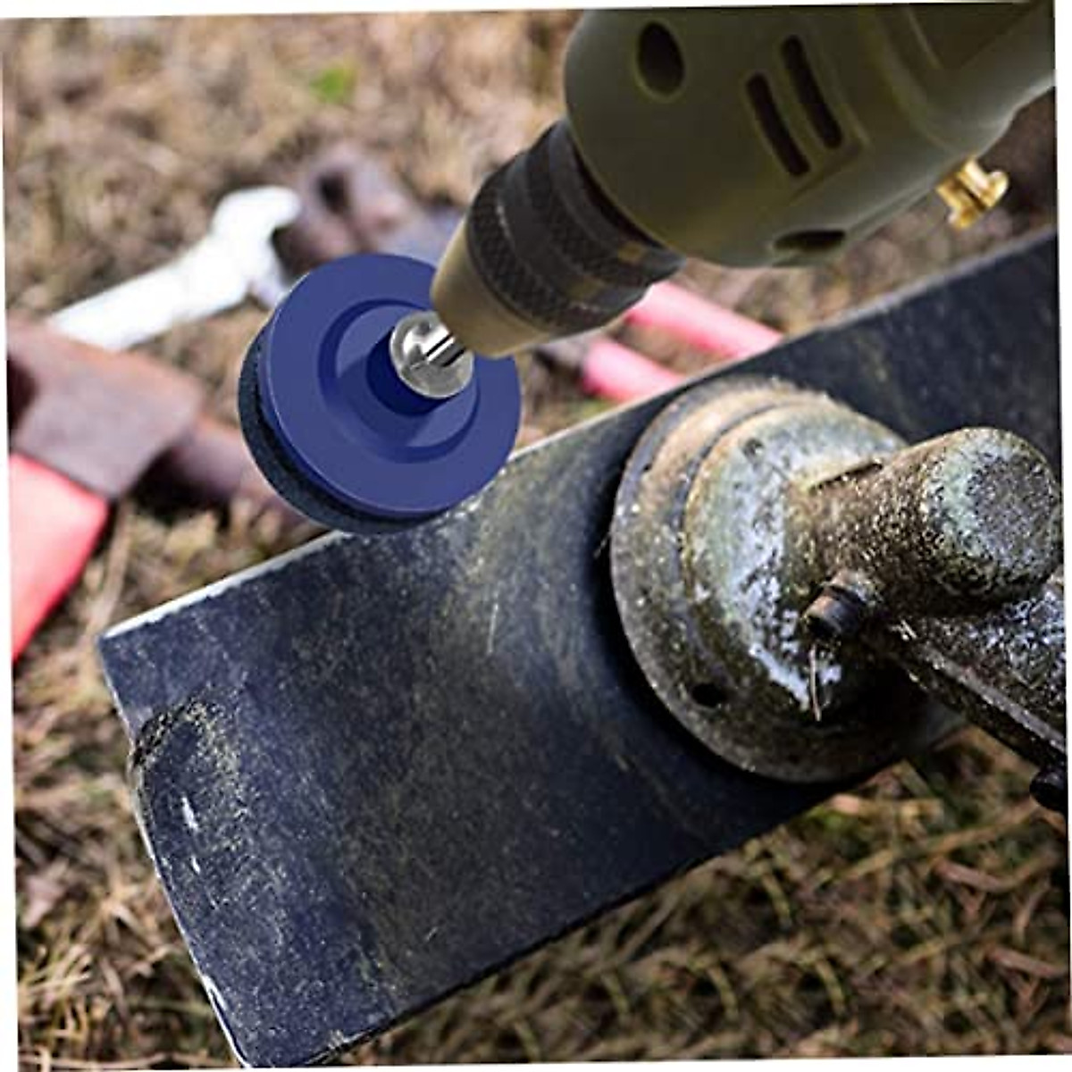 Blade Sharpener,Heavy Duty Garden Tool Sharpener,Precise Multipurpose Sharpener Perfect for Rotary Lawn Mower, Spades, Hoes, Lawn Edgers Tool, Shears, Axe Sharpener