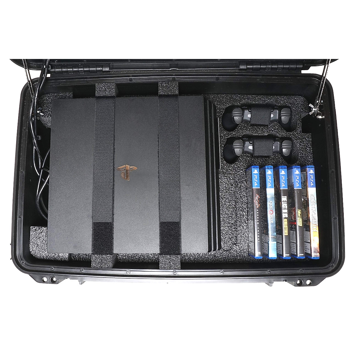 Case Club Gaming Station fits PlayStation 4 & PS4 Slim/Pro. Portable with Built-in 24" 1080p Monitor, Storage for Controllers, Games, and Included Speakers (PS4 & Accessories Not Included) Gen 2