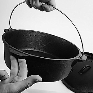 CampMaid 12" Pre-Seasoned 7 Quart Dutch Oven Without Legs