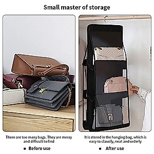 Andy's Orchids 2PACK Storage Hanging Bag Rotatable Hook Six Compartment Storage Bag Closet Hanging Bag Storage Bag