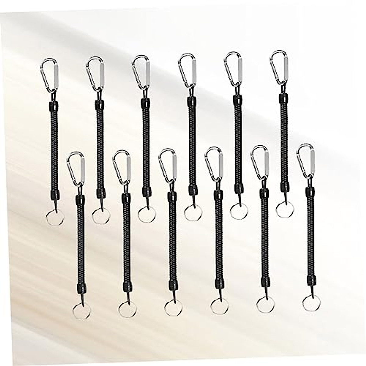 OSALADI 36 pcs Retractable Fishing Lanyard pogo Spring Tool Fishing Gadgets Coil Spring Fishing kit Key Rings Keychains Anti-Lost Phone Spring Miss Rope Security line Protection Rope Heavy