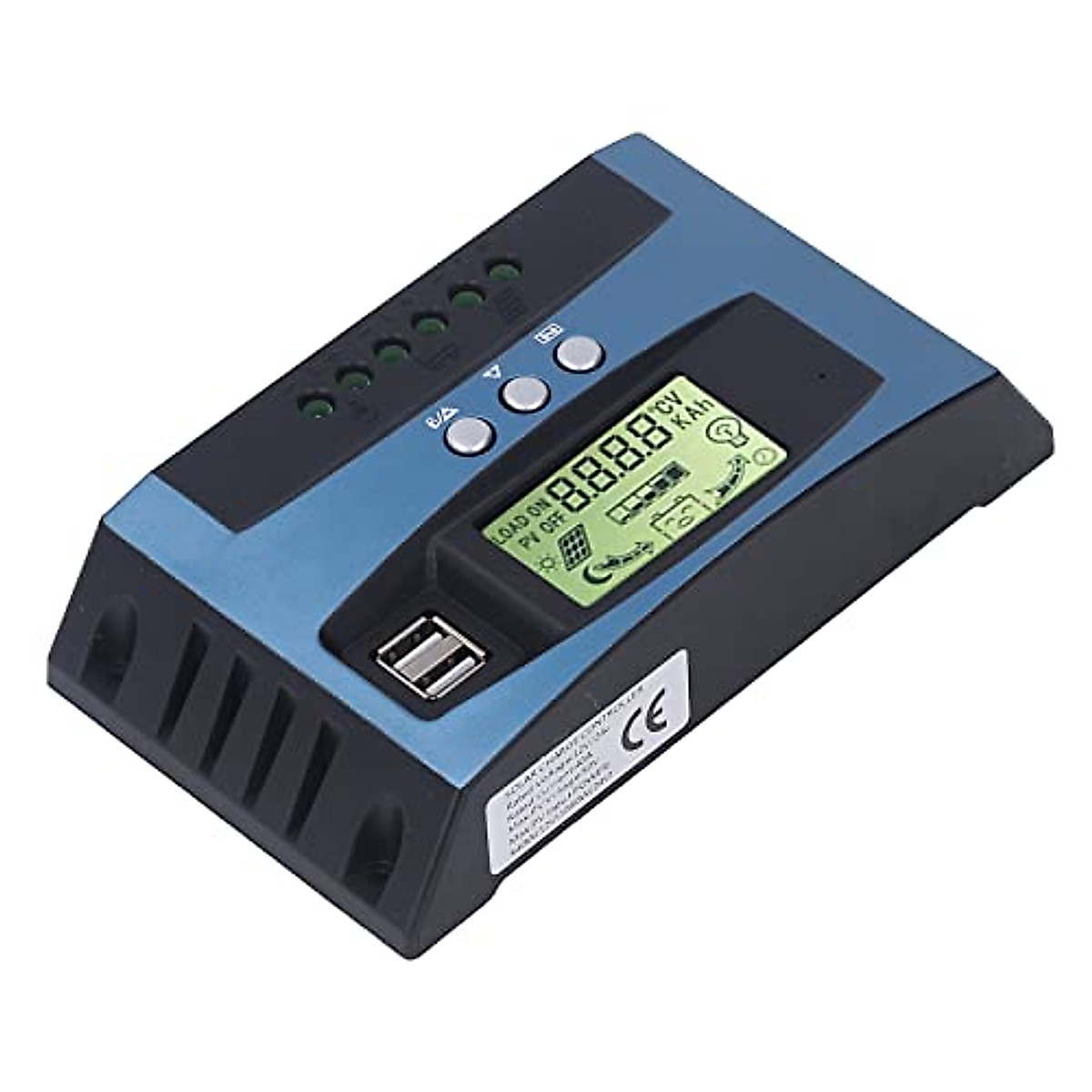 MPPT Solar Controller, 12V 24V Aluminum Alloy High Efficiency Accurate Display Full Protection Solar Panel Regulator for Home(40A)