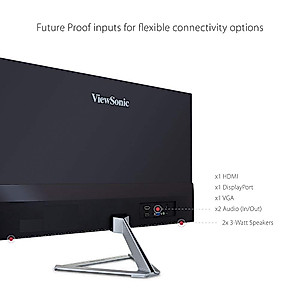 ViewSonic VX2276-SMHD 22 Inch 1080p Frameless Widescreen IPS Monitor with HDMI and DisplayPort (Renewed)