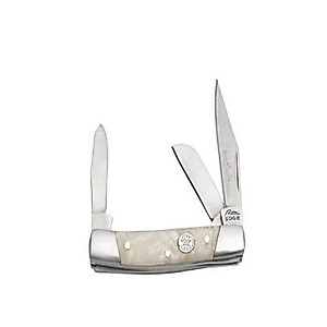 Rite Edge Pearl Stockman Knife, White