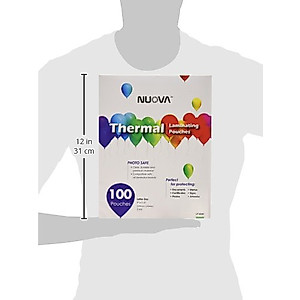Nuova Premium Thermal Laminating Pouches 9" x 11.5", Letter Size, 3 mil, 100 Pack (LP100H)