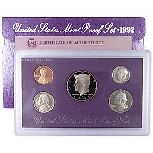 1992 Clad Proof Set U.S. Mint Original Government Packaging OGP COA