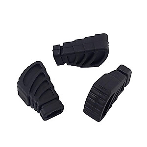 HEALLILY Drum Rubber Feet for Drum Hardware Cymbal Stand Rack Bracket Percussion Parts Size L 3pcs (Black)