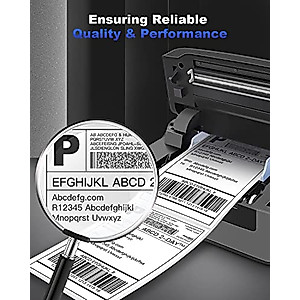 POLONO Thermal Label Printer, PL60 4x6 Label Printer for Shipping Packages, Thermal Label Maker, Compatible with Amazon, Ebay, Etsy, Shopify, FedEx, UPS, etc, Support Windows, Mac, Linux (Gray)