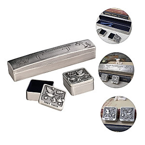 Kisangel 1 Set Box Fetal Hair Container Kickstand First Keepsakes Boxes Retro Keepsake Tin Tooth Holder Teeth Fairy Containter Fetal Hair Case Child Metal Zinc Alloy