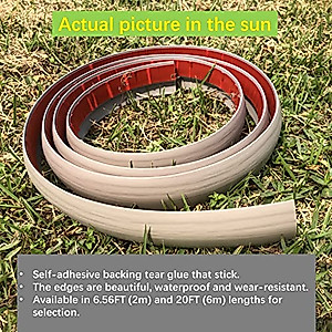 Funmaypoon Grain Floor Transition Strip PVC Carpet & Floor Edging Trim Strip Threshold Transitions Suitable for Threshold Height Less Than 5mm (6.56FTFT) (Grey Wood Grain)