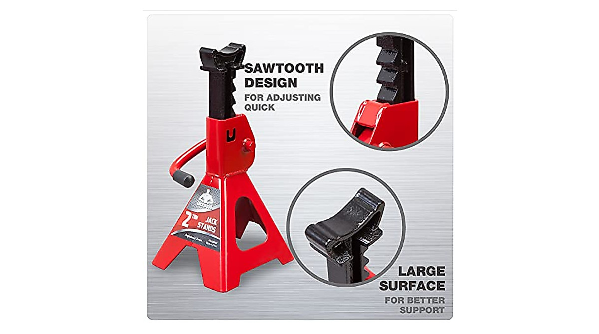 Jack Boss 2 Ton Low Profile Car Stands – Safe & Sturdy