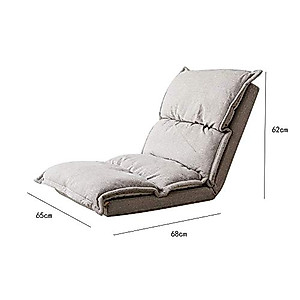 GYDJBD Lazy Sofa,Microfiber Folding Floor Lounge Sofa Chair Lounging,65cmx68cmx62cm Gray