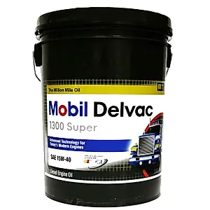 Mobil 112691-CASE 15W-40 Delvac 1300 Super Motor Oil - 5 Gallon Pail